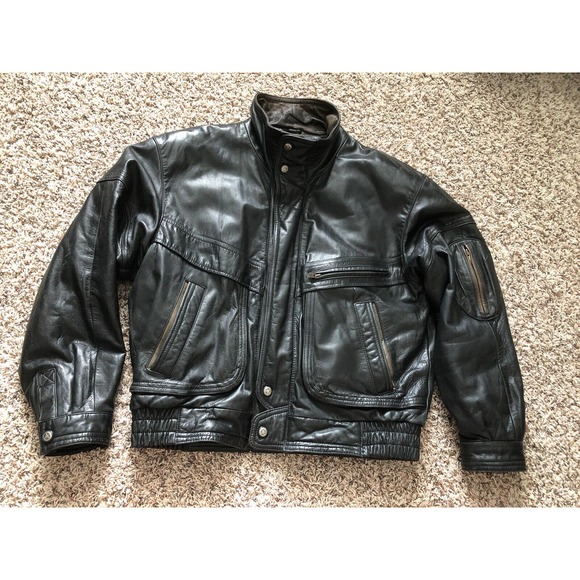 Vintage | Jackets & Coats | Vintage Reed Black Motorcycle Leather ...